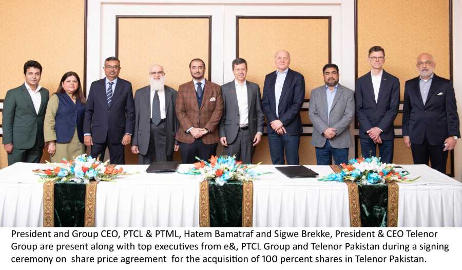 Pakistan Telecommunication Company Limited signs a Share Purchase ...
